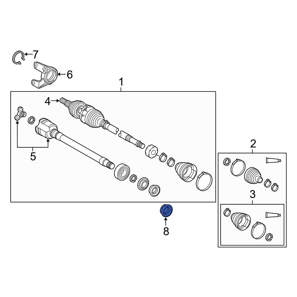Toyota OE 90311A0029 - Front Right CV Axle Shaft Seal