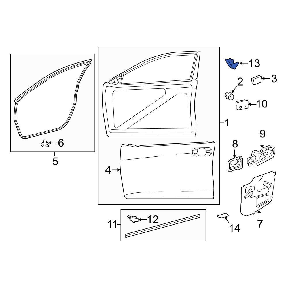 Toyota OE 6766406060 - Front Left Door Opening Trim