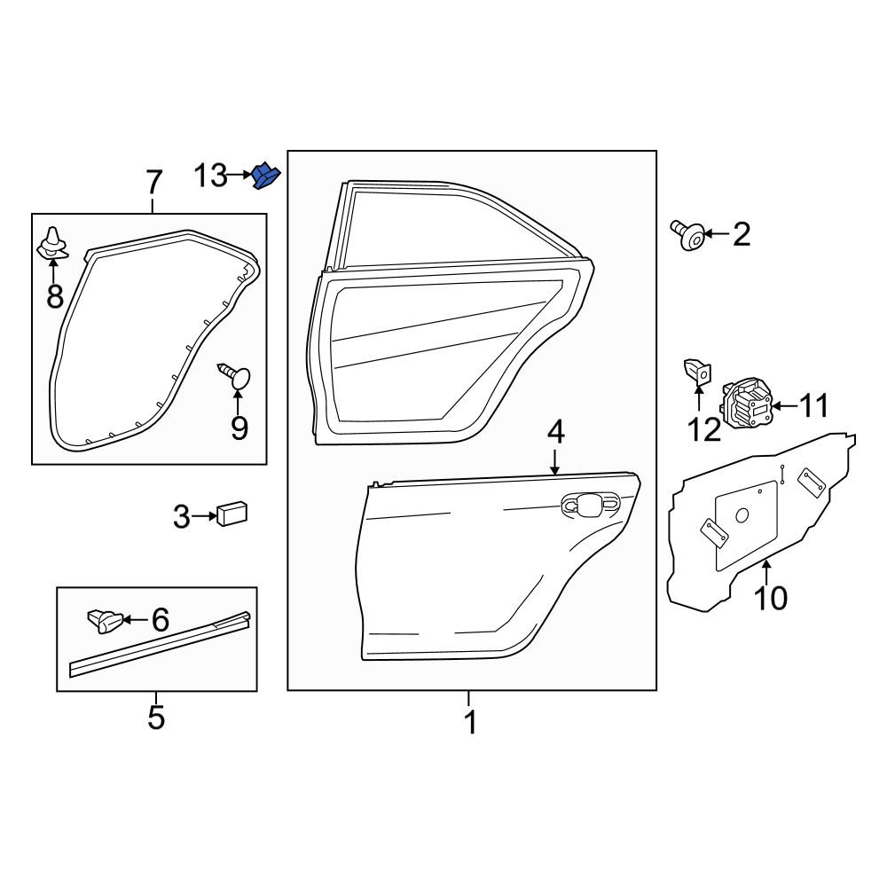 Toyota OE 6766306240 - Front Door Opening Trim