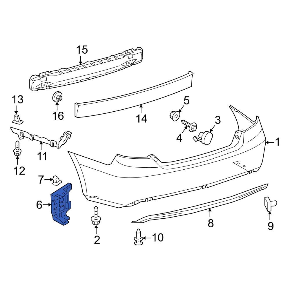 Toyota OE 5259206020 - Left Lower Bumper Cover Reinforcement