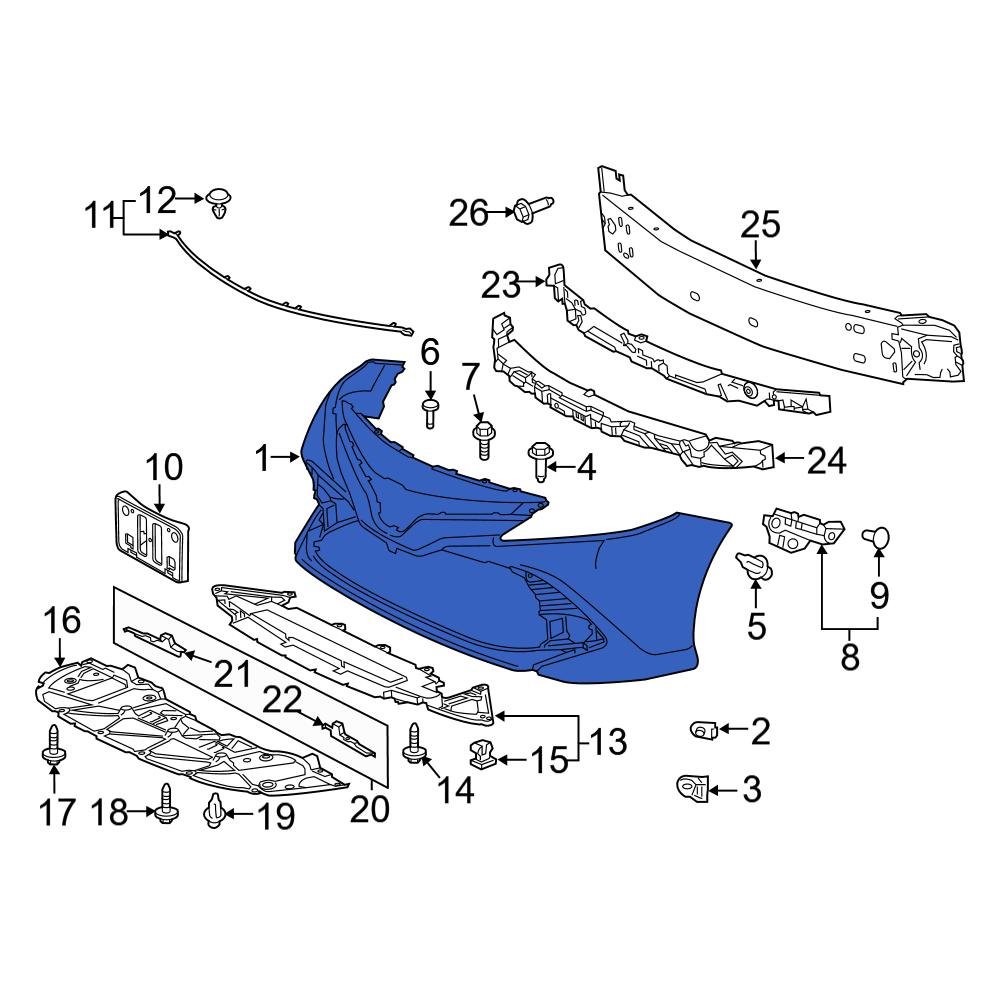 Toyota OE 521190X936 - Front Bumper Cover