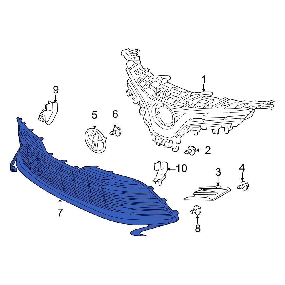 Toyota OE 5310206100 - Front Lower Grille