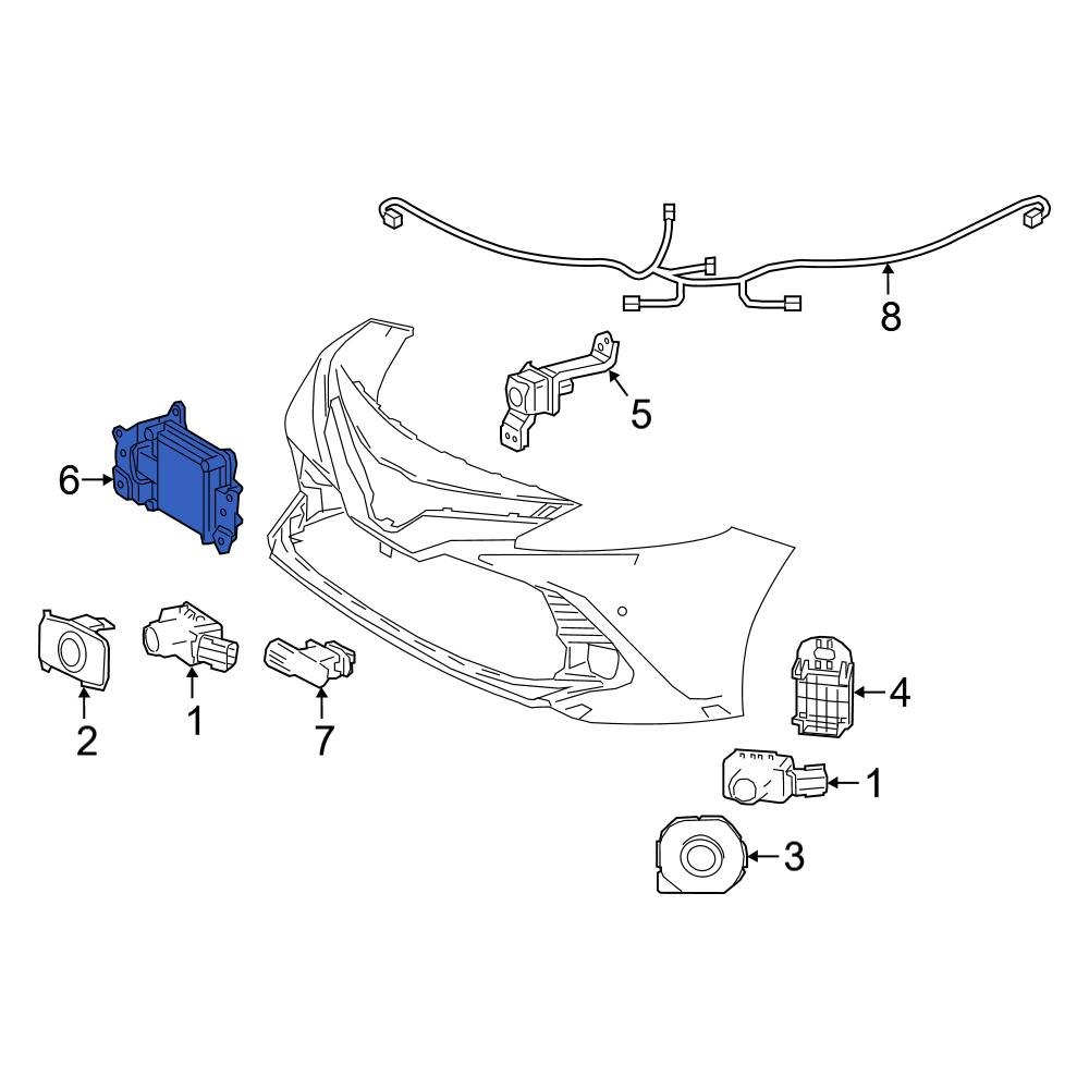 Toyota OE 8821006030 - Front Cruise Control Distance Sensor