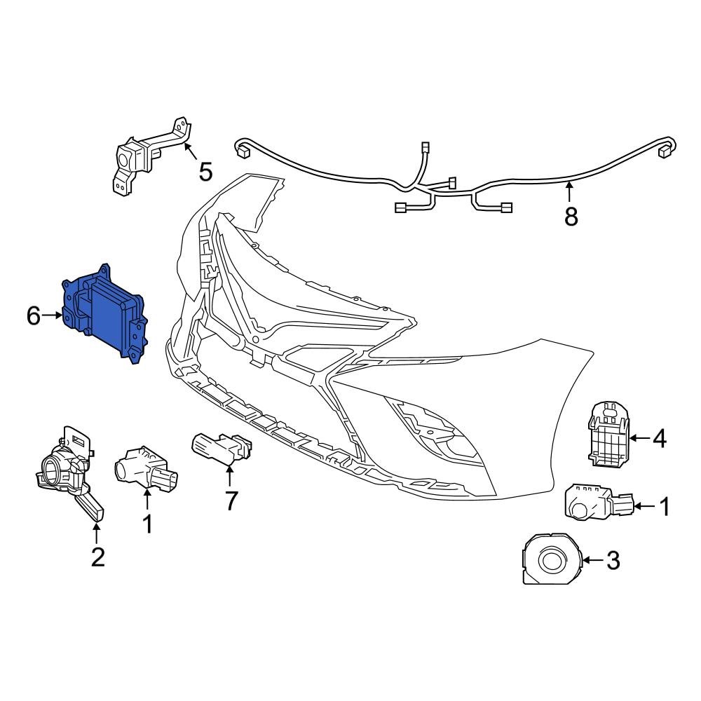Toyota OE 8821006120 - Front Cruise Control Distance Sensor