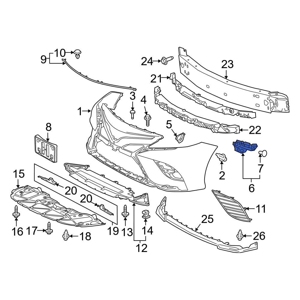 Toyota OE 5253606210 - Front Left Bumper Guide