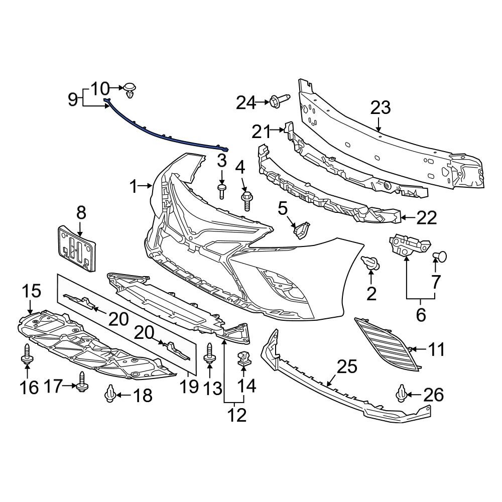 Toyota OE 5339506120 - Front Hood Seal
