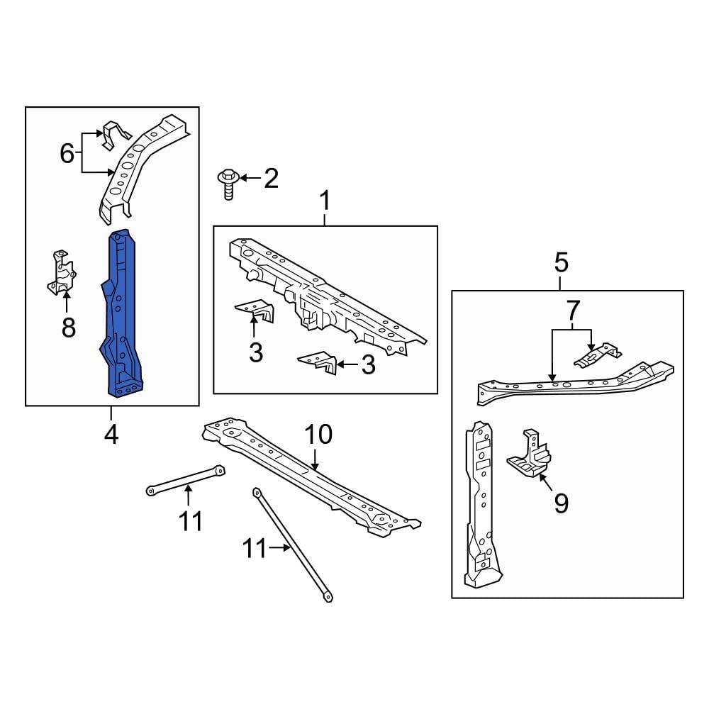 Toyota OE 5320233903 - Front Right Radiator Support Side Panel