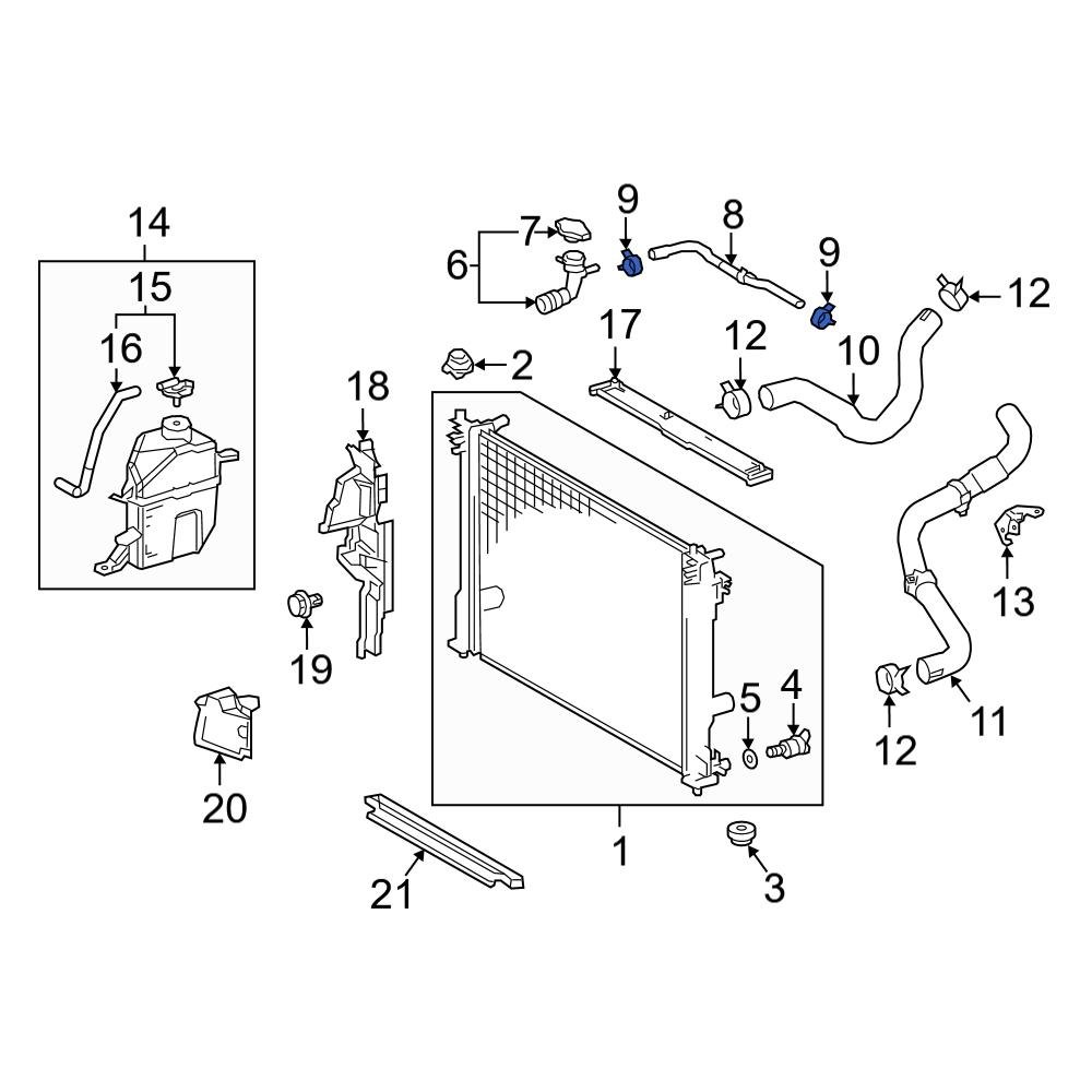 Toyota OE 9613851701 - Engine Coolant Bypass Pipe Clamp