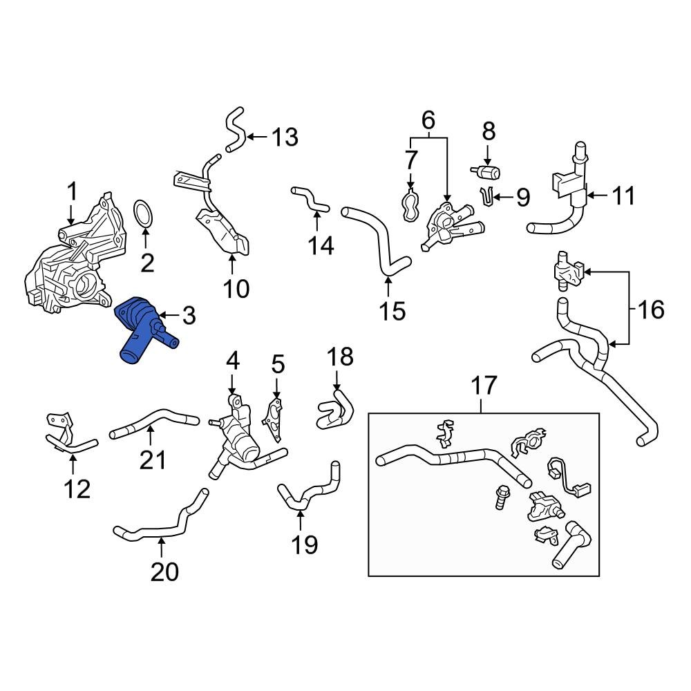 Toyota OE 1603125011 - Engine Coolant Thermostat Housing