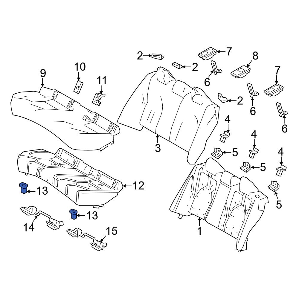 Toyota OE 7269306030 - Seat Cushion Pad Clip