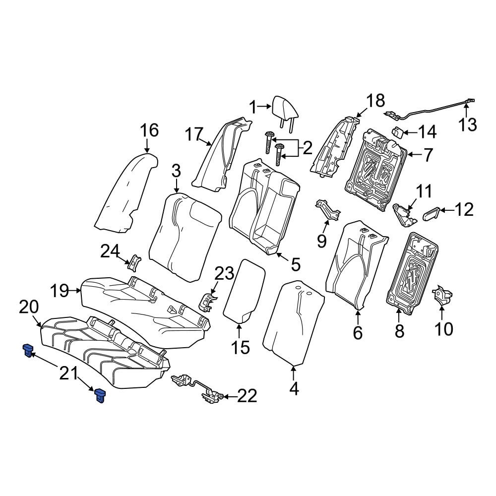 Toyota OE 7269306030 - Seat Cushion Pad Clip