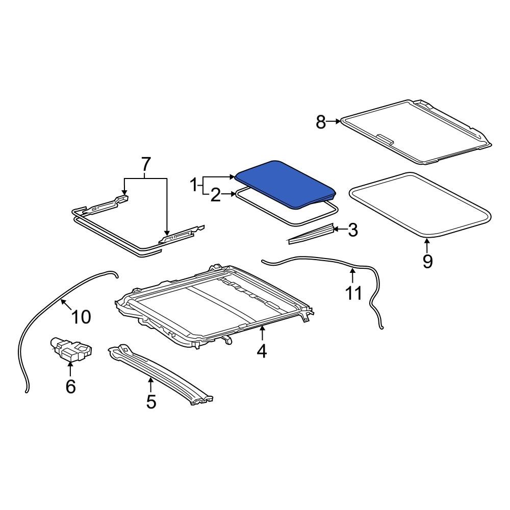 Toyota OE 6320106131 - Sunroof Glass