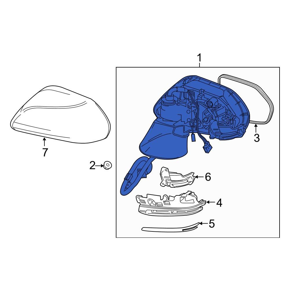 Toyota OE 8791006800 - Front Right Door Mirror