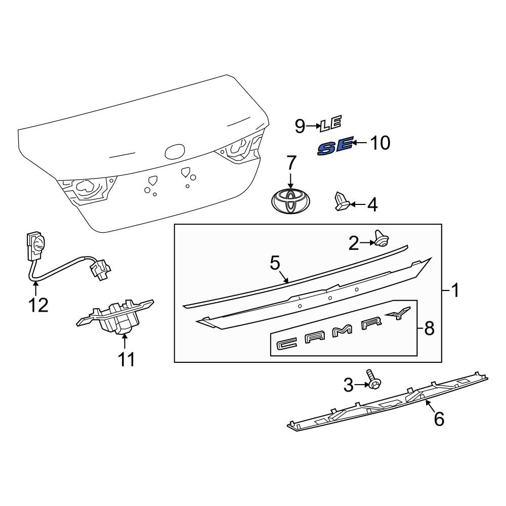 Toyota OE 7544306C70 - Rear Deck Lid Emblem