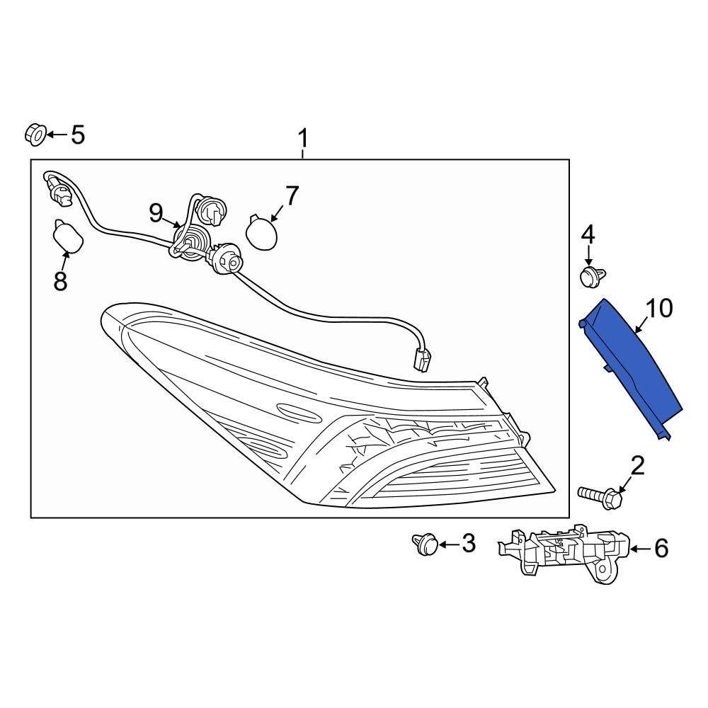 Toyota OE 8149806070 - Rear Left Tail Light Access Cover