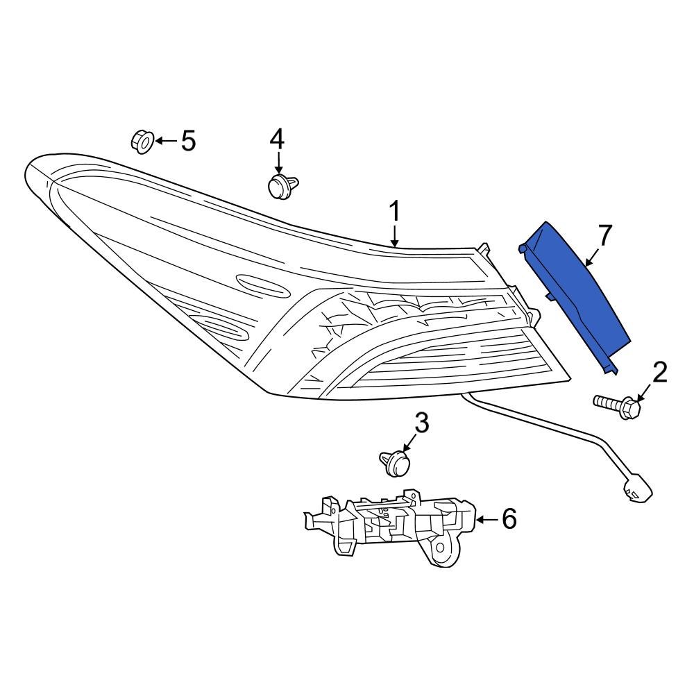 Toyota OE 8149806070 - Rear Left Tail Light Access Cover