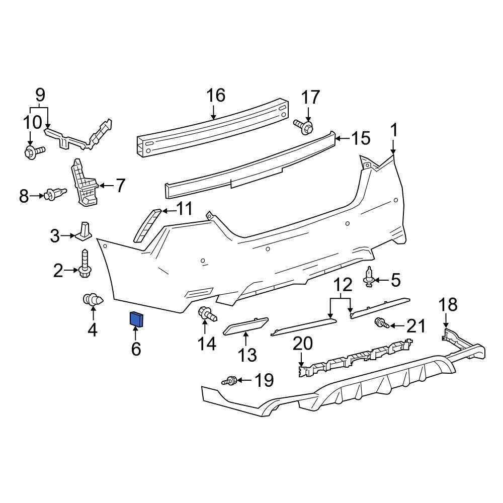 Toyota OE 5246306140 - Left Bumper Cover Insulator