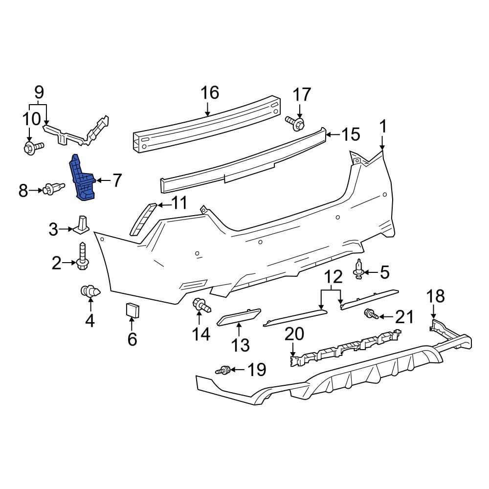 Toyota OE 5259206030 - Left Bumper Seal