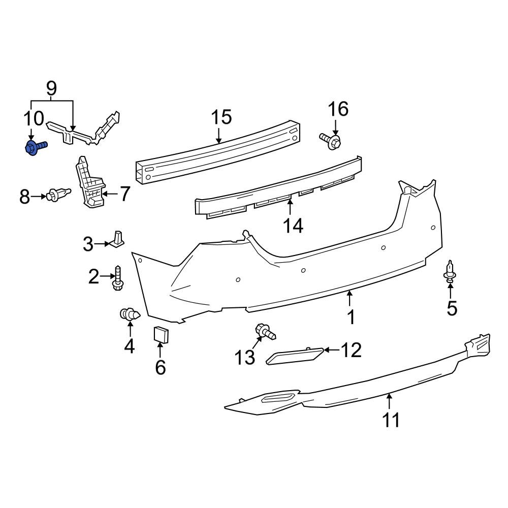Toyota OE 9046709237 - Outer Tail Light Clip