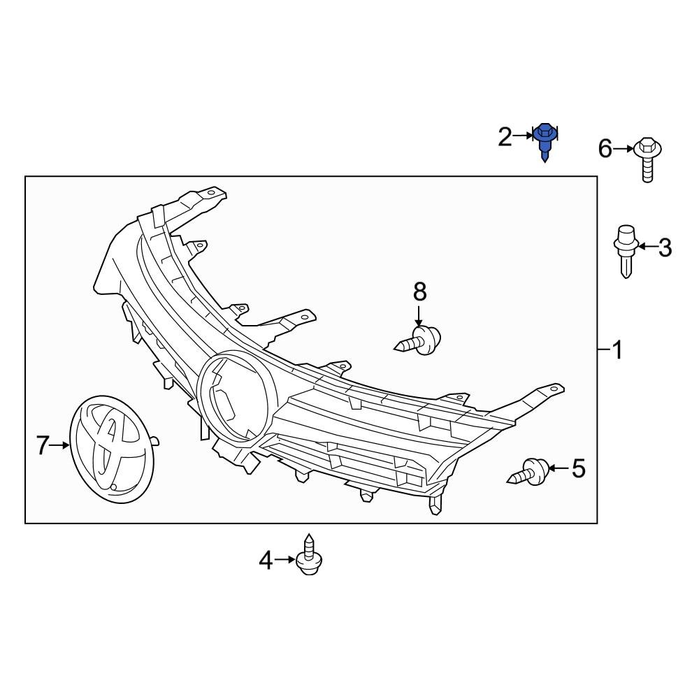 Toyota OE 5216102020 - Lower Grille Retainer