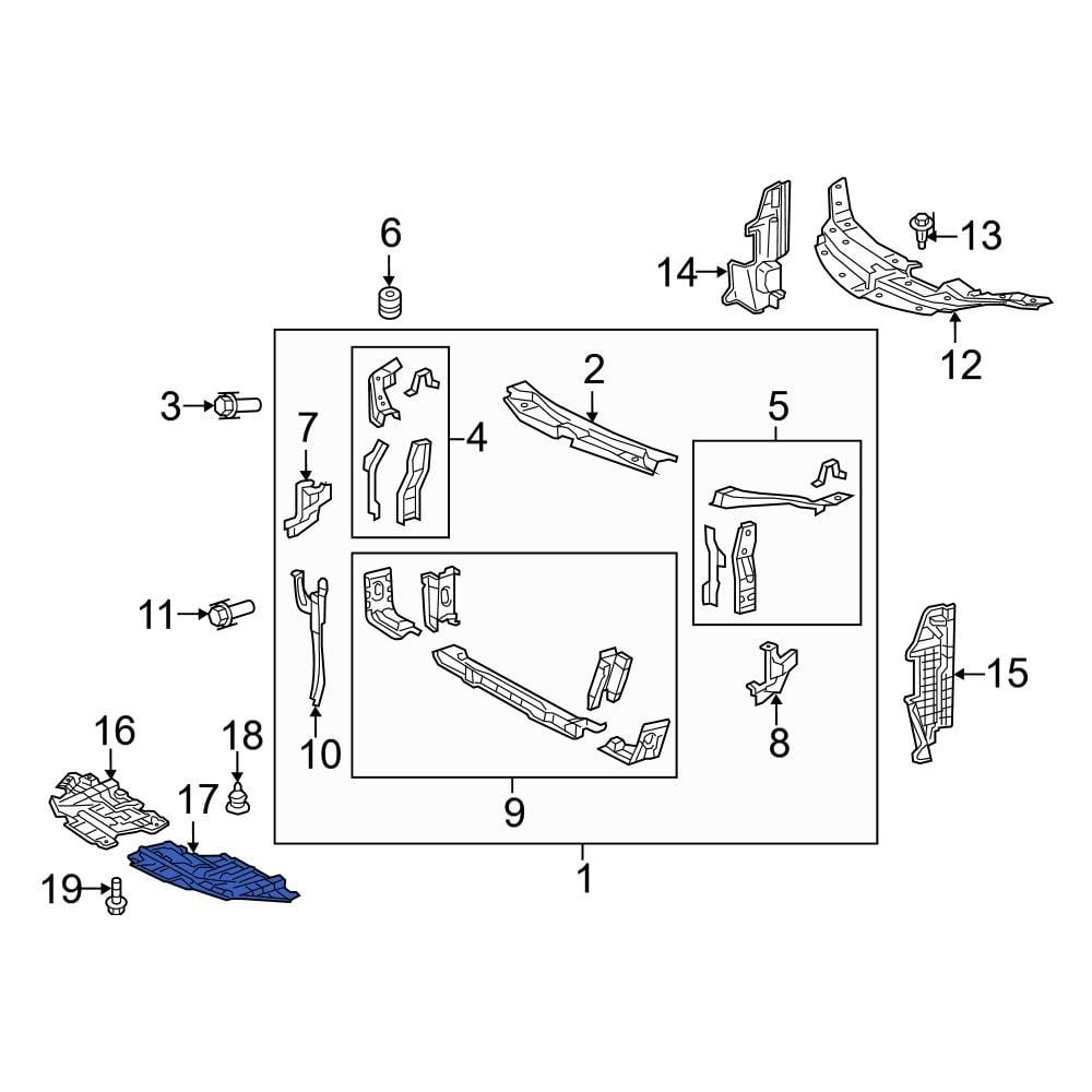 Toyota OE 5144206210 - Front Left Radiator Support Splash Shield