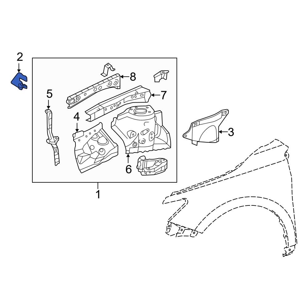 Toyota OE 5374706050 - Right Fender Apron Bracket