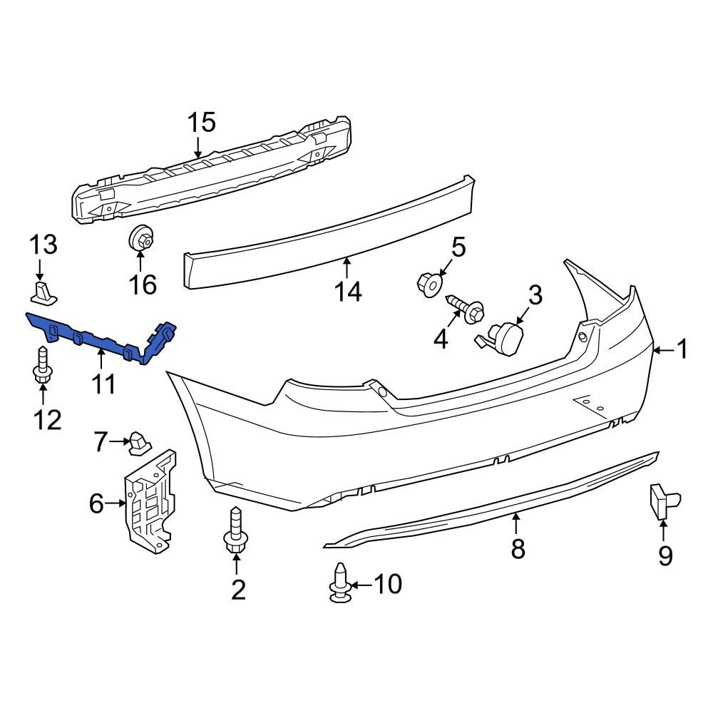 Toyota OE 5257506140 - Right Upper Bumper Cover Reinforcement