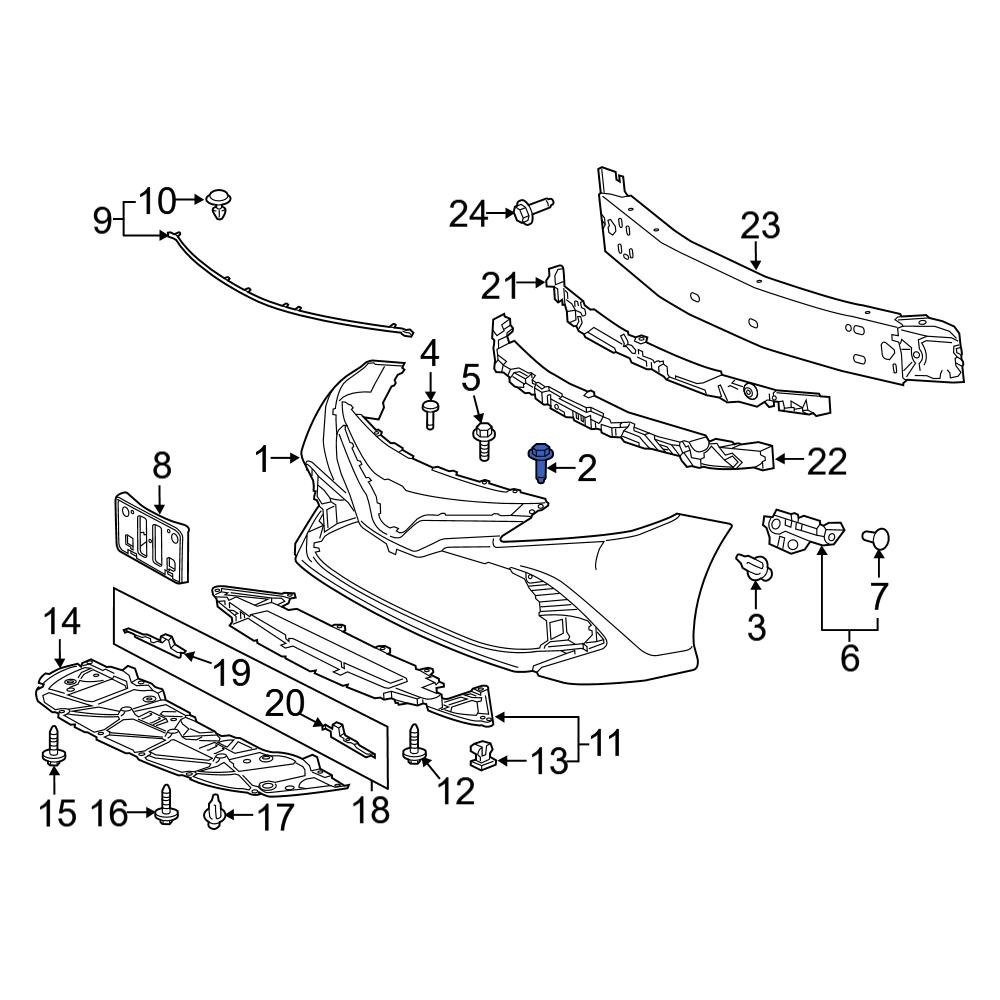 Toyota OE 9046707220 - Bumper Impact Absorber Clip