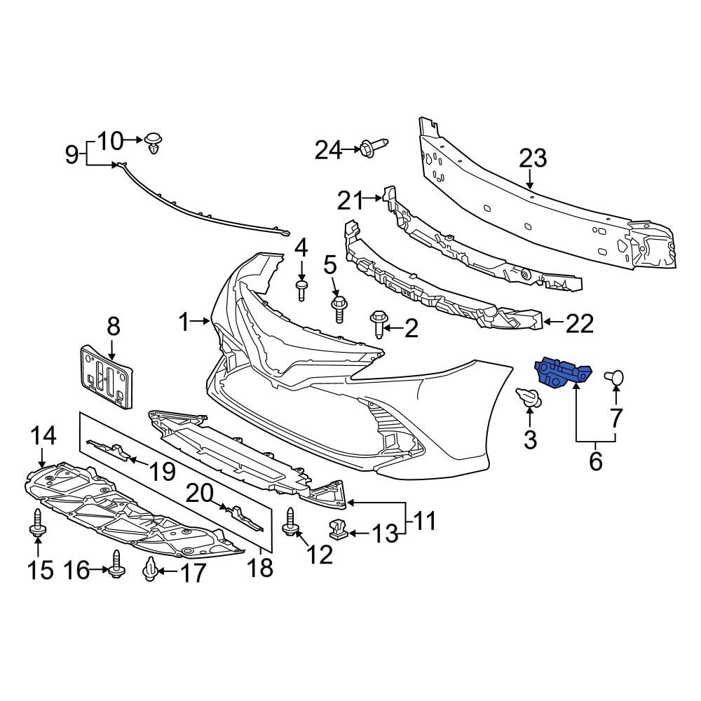 Toyota OE 5253606210 - Front Left Bumper Guide