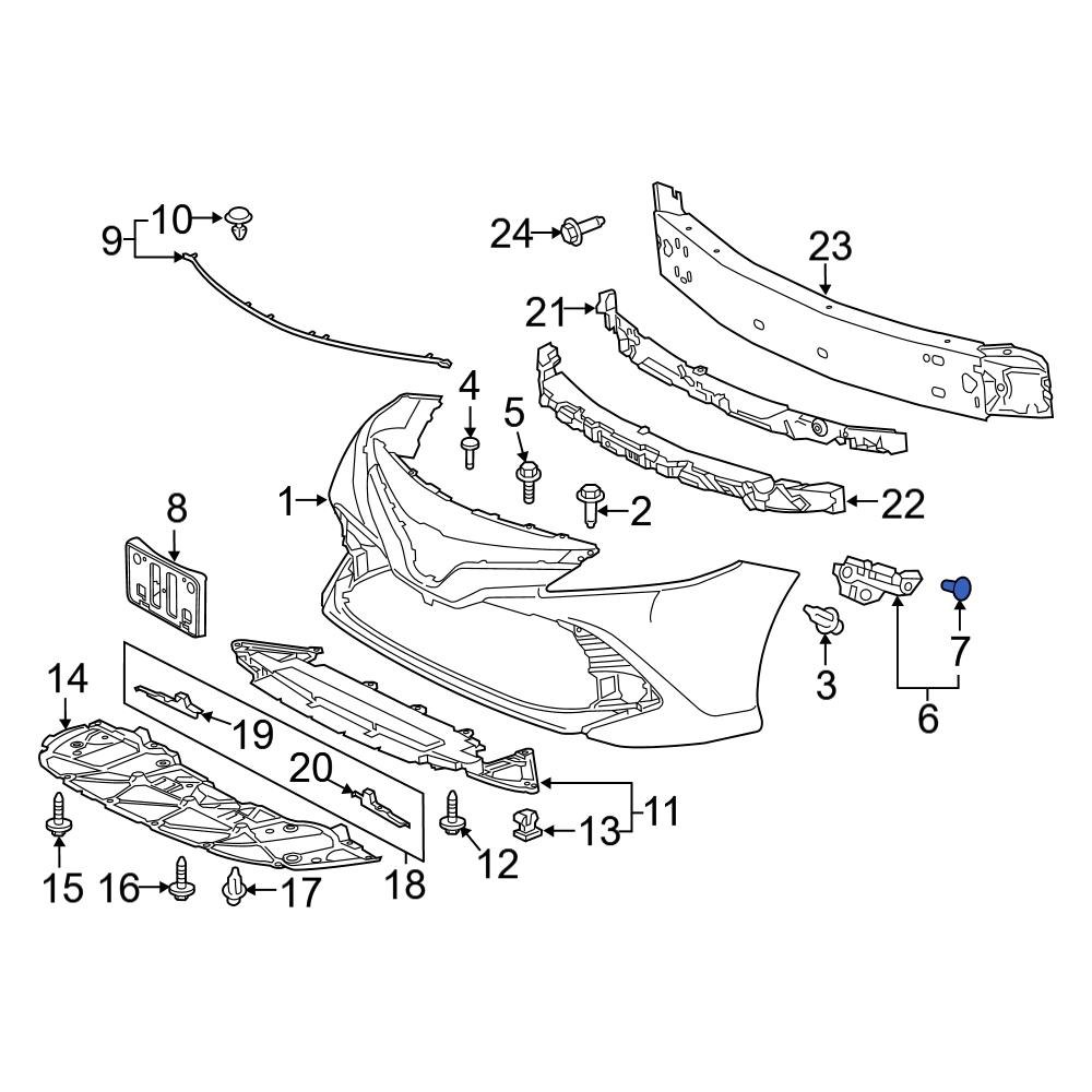 Toyota OE 9046709237 - Bumper Guide Clip