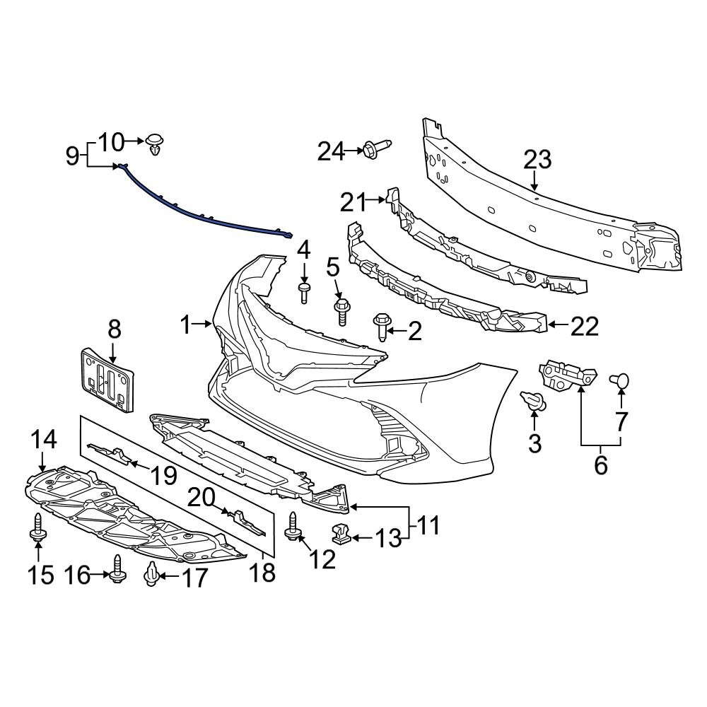 Toyota OE 5338106190 - Front Hood Seal