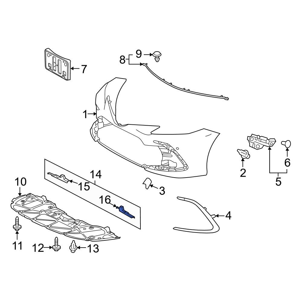 Toyota OE 5385206140 - Left Bumper Cover Insulator