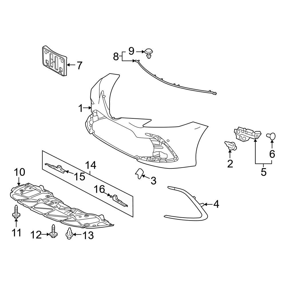 Toyota OE 5385306140 - Bumper Cover Insulator
