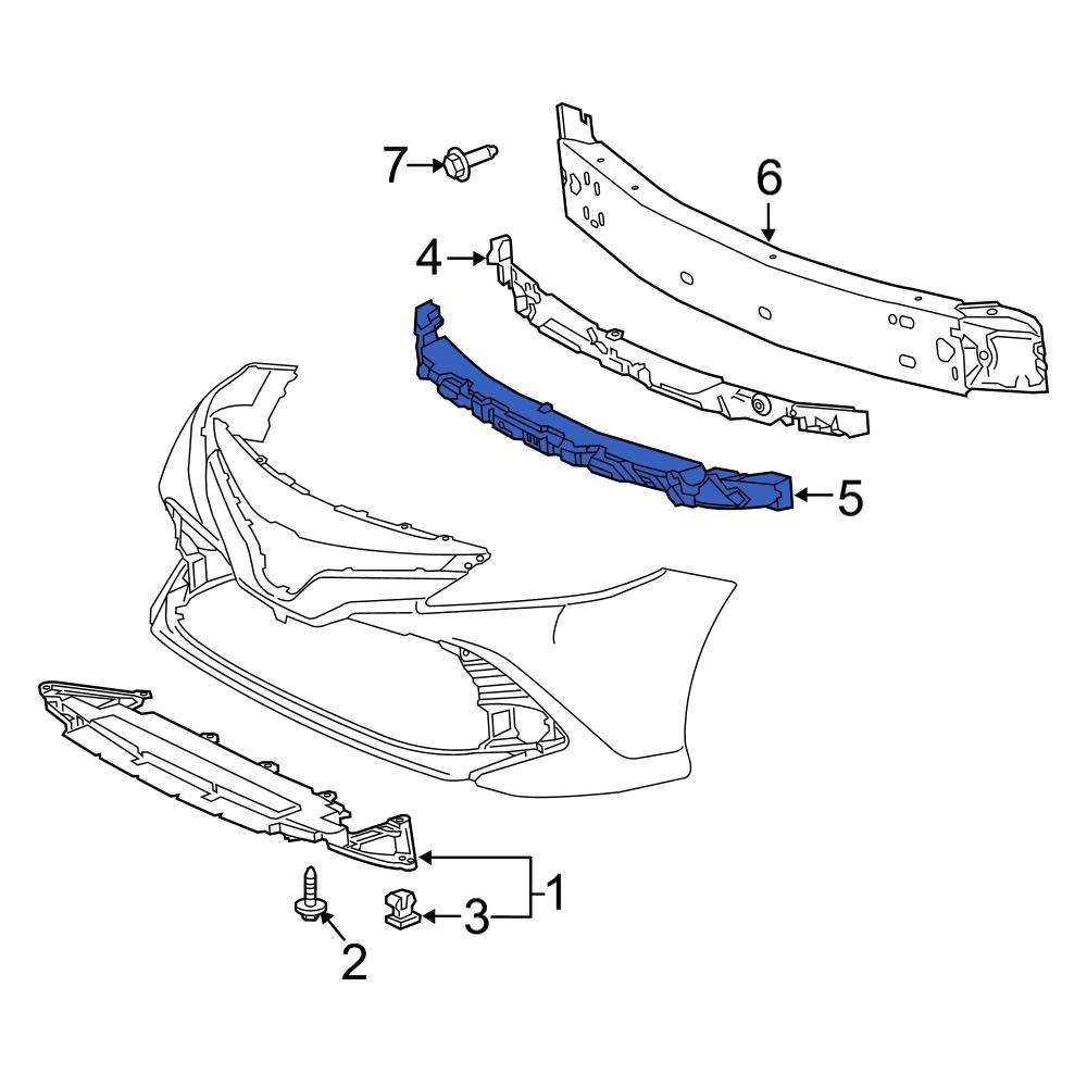 Toyota OE 5261106570 - Front Lower Bumper Impact Absorber