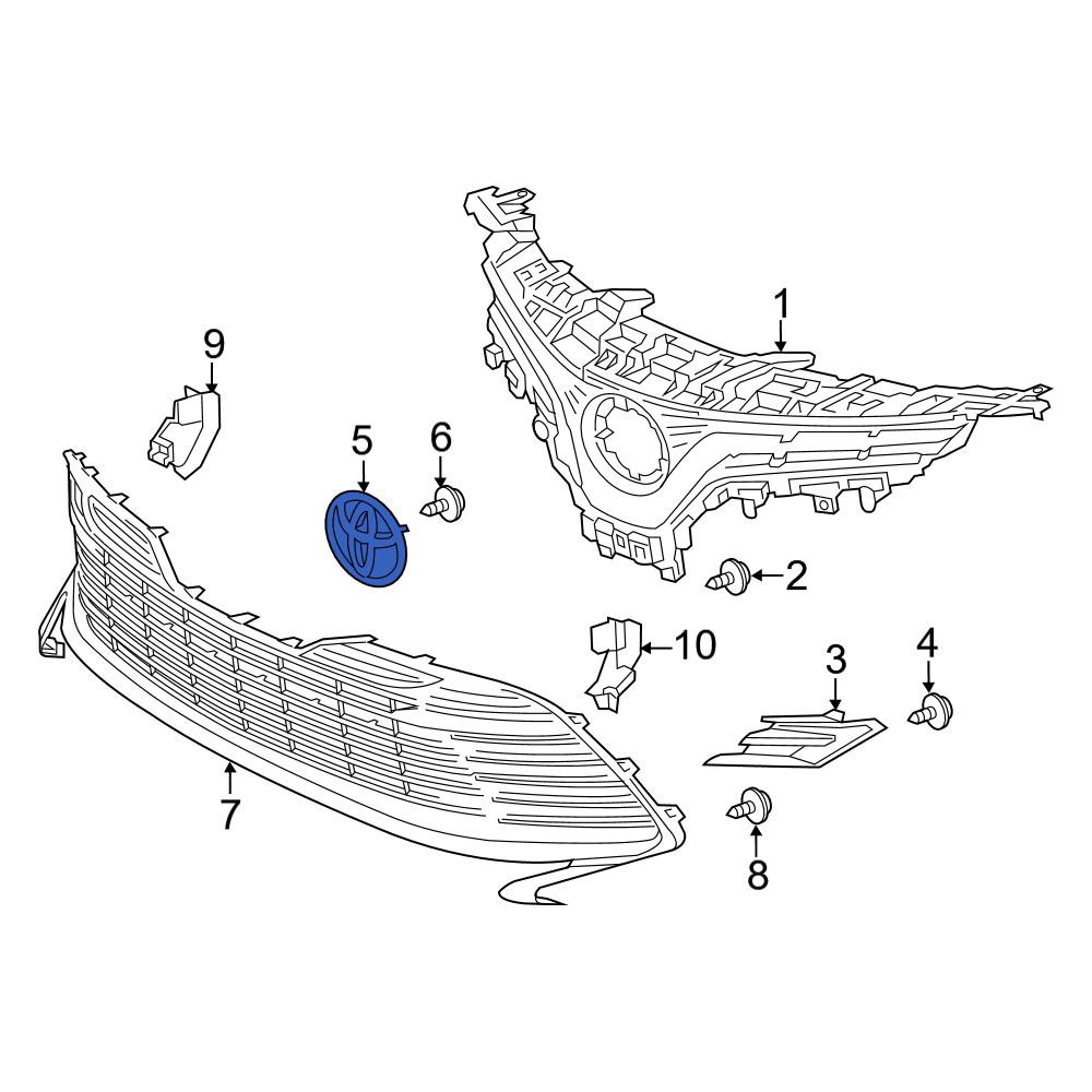 Toyota OE 531410R120 - Front Grille Emblem