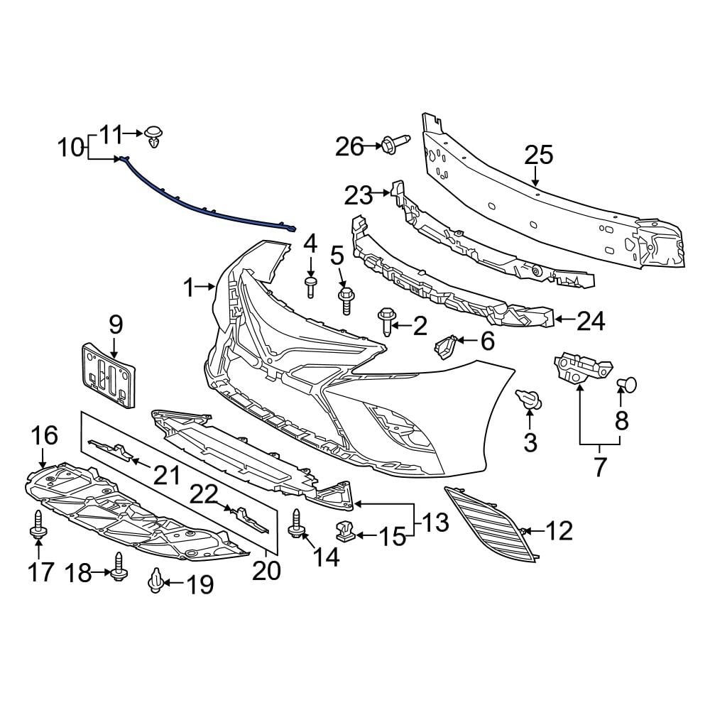 Toyota OE 5338106190 - Front Hood Seal