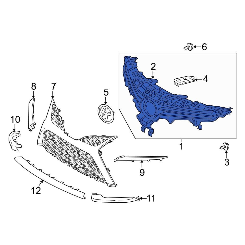 Toyota OE 5311106660 - Front Upper Grille