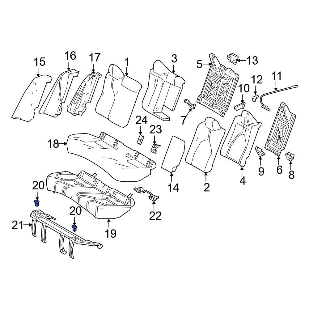Toyota OE 7269306030 - Seat Cushion Pad Clip