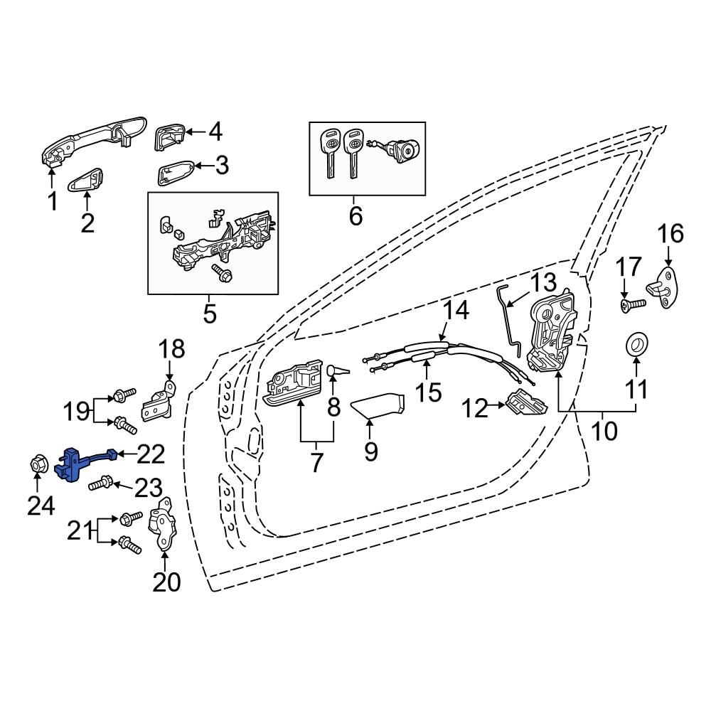 Toyota OE 6861006152 - Front Door Check