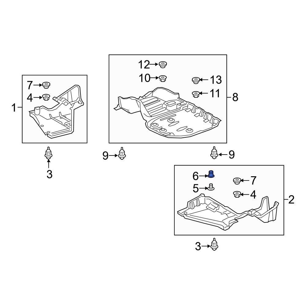Toyota OE 5216102020 - Lower Bumper Cover Retainer