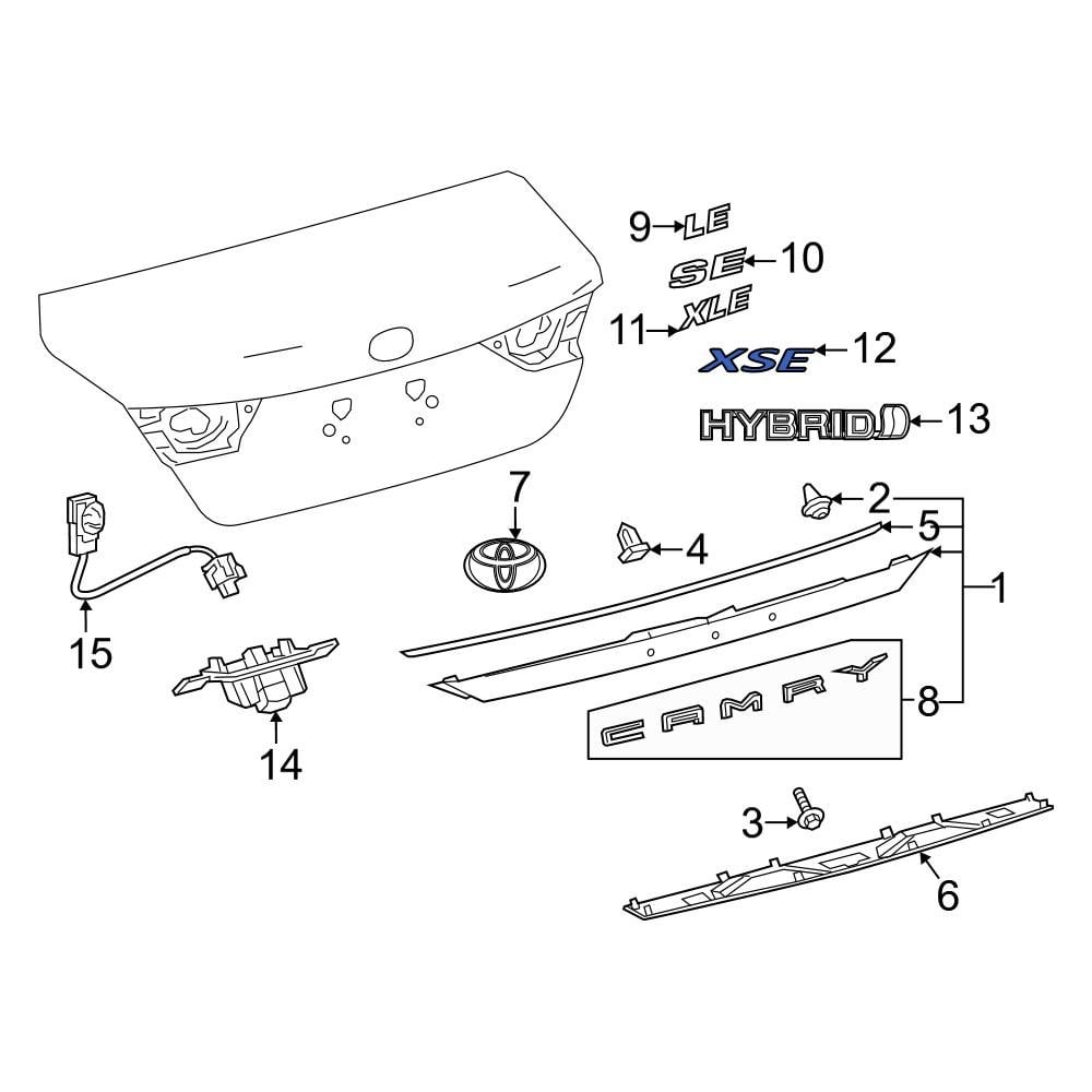 Toyota OE 7544206380 - Rear Deck Lid Emblem