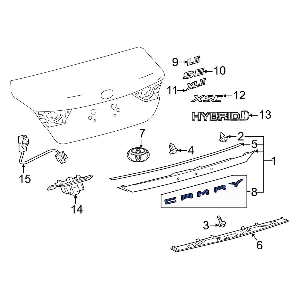 Toyota OE 7544306C70 - Rear Deck Lid Emblem