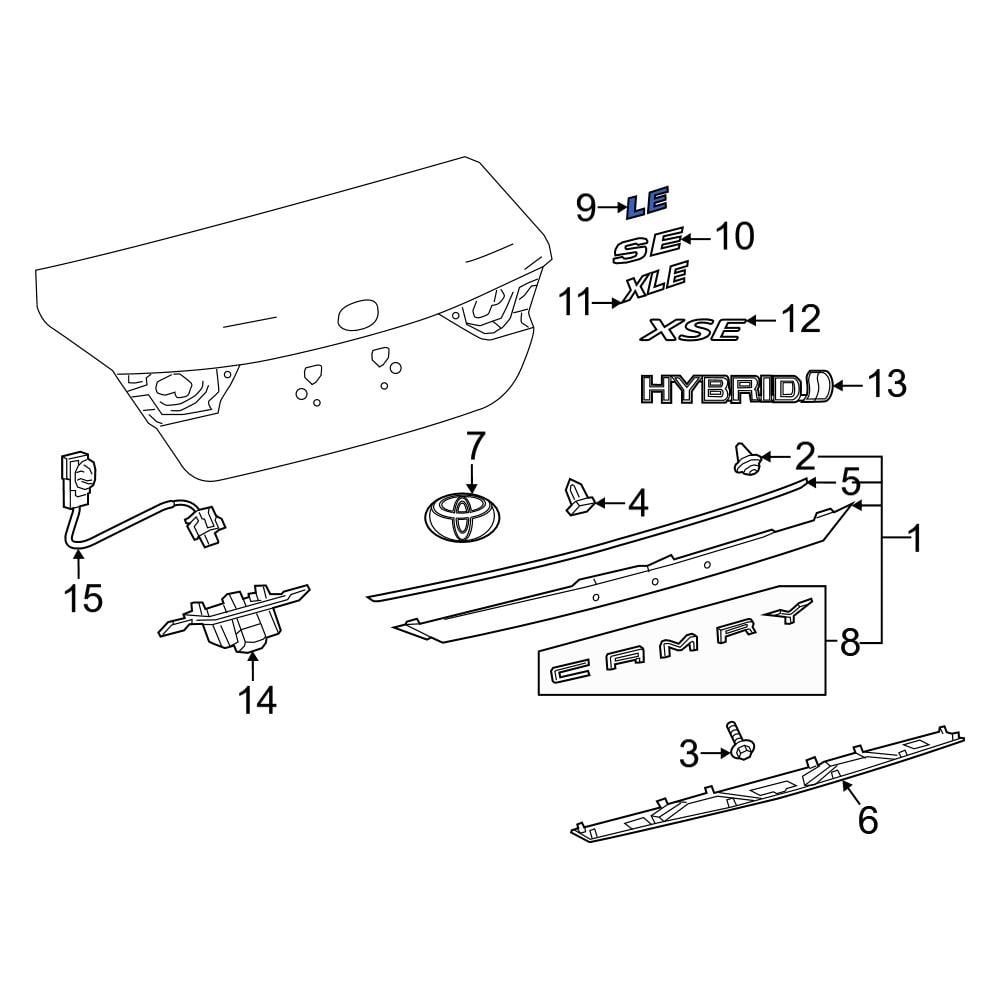 Toyota OE 7544306C90 - Rear Hatch Emblem
