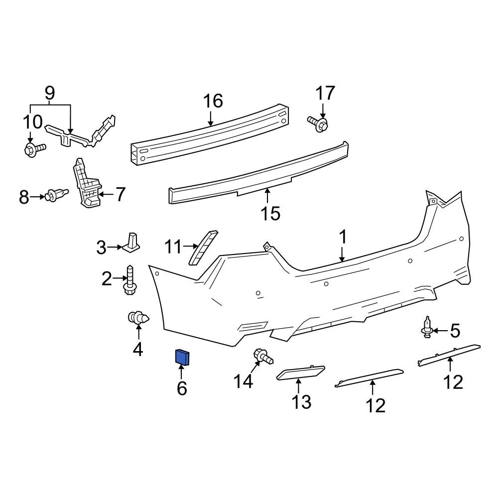 Toyota OE 5242306020 - Left Bumper Cover Insulator