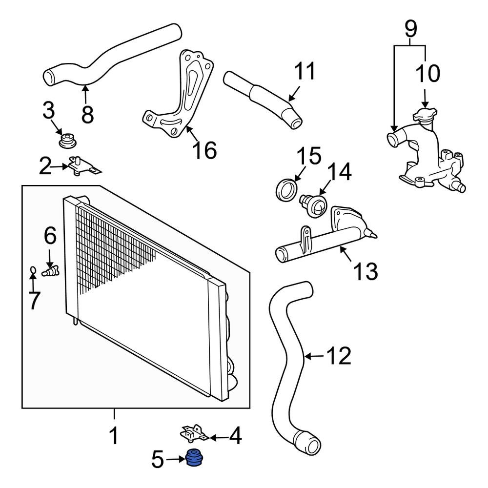 Toyota OE 165350A090 - Lower Radiator Insulator