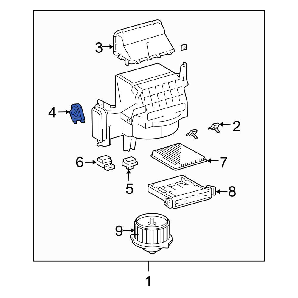 Toyota OE 8710608090 - Front HVAC Air Inlet Door Actuator
