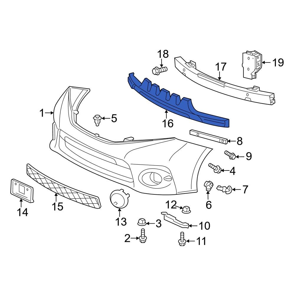 Toyota OE 5261108040 - Front Bumper Impact Absorber