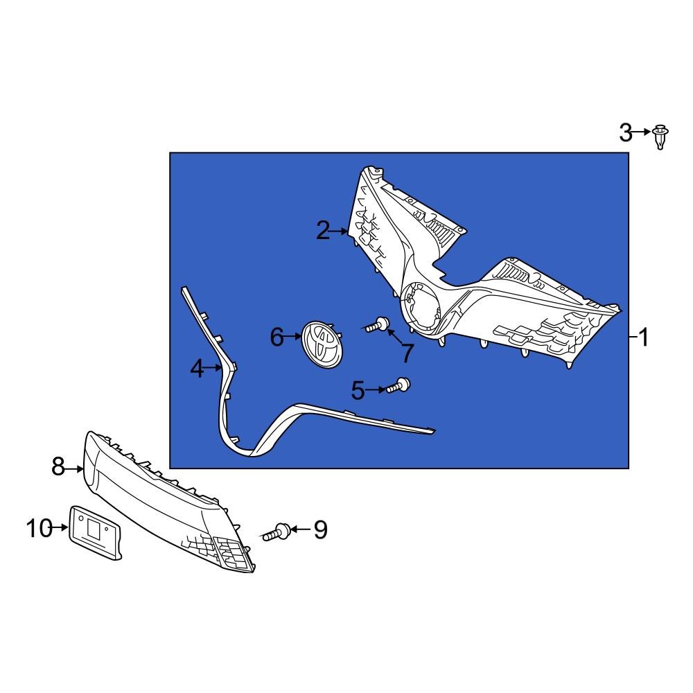 Toyota OE 5310108190 - Front Grille