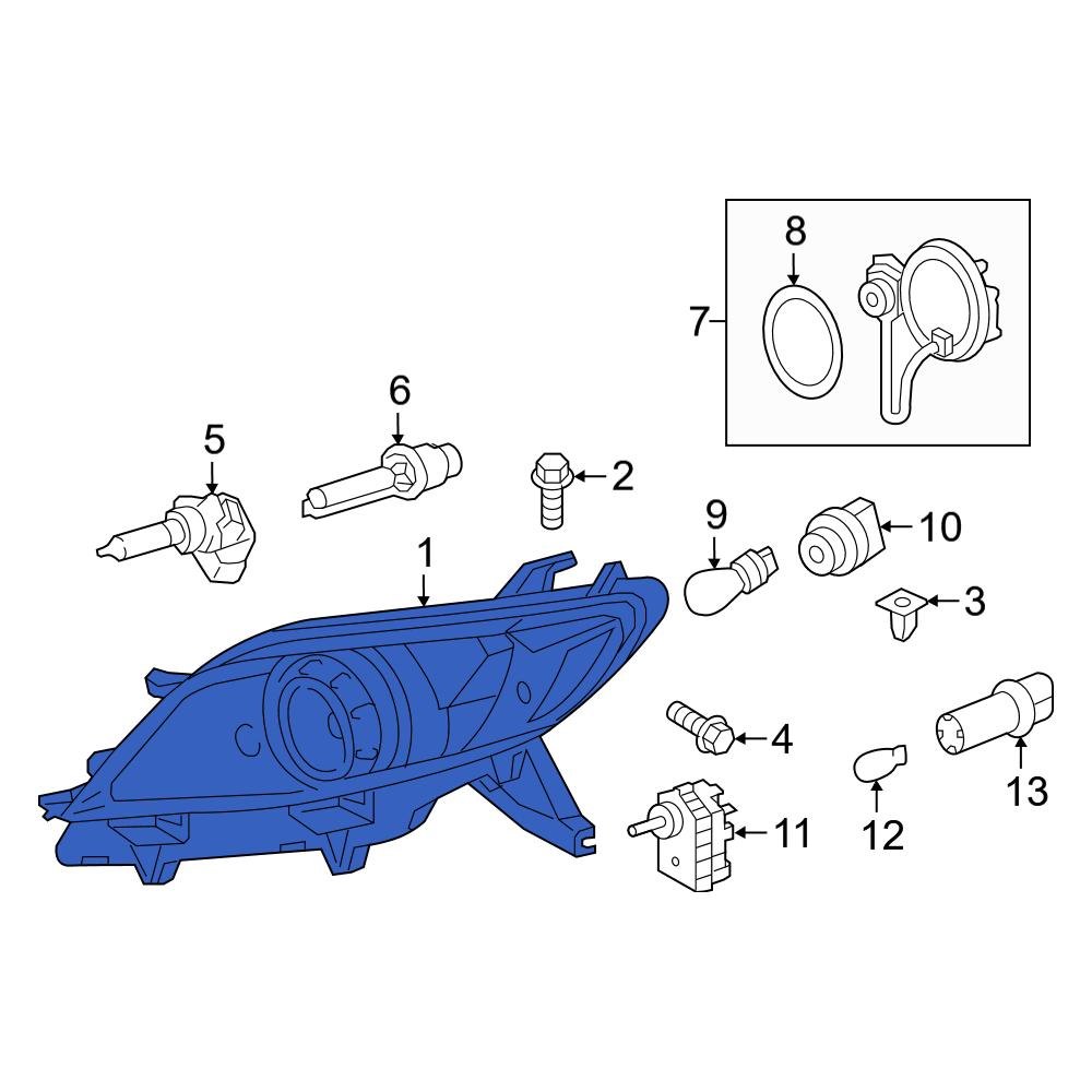 Toyota OE 8114508040 - Front Right Headlight