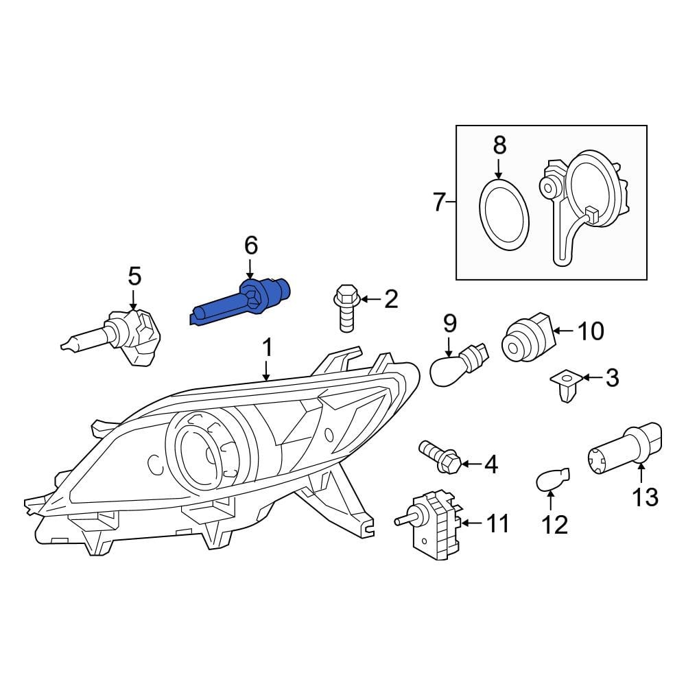 Toyota OE 9098120027 - Front Headlight Bulb